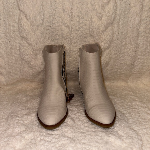 MIA | Shoes | Mia Cream Ankle Boots | Poshmark